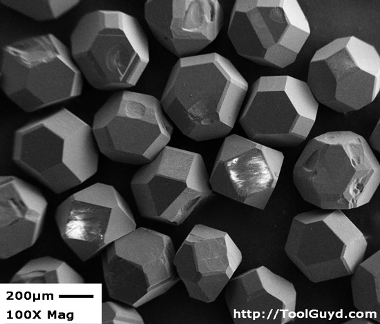 High Magnification Images of Quality Diamond Particles