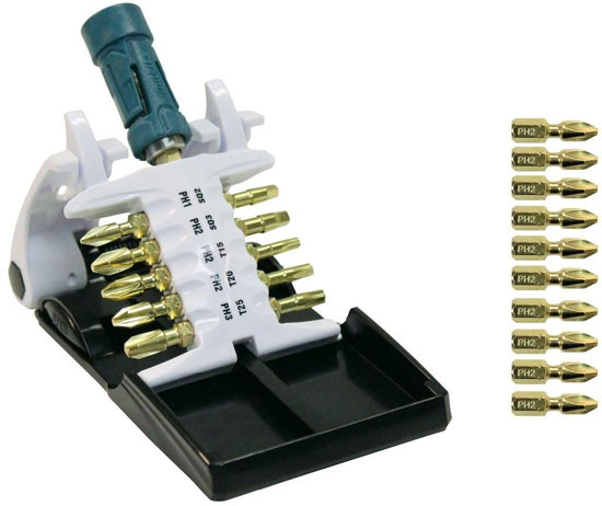 Makita Gold Ultra Magnetic Impact Bit Set with Slide-N-Lock Case