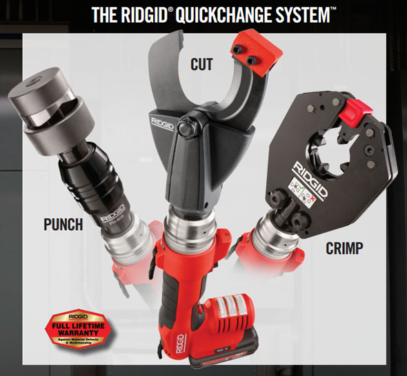 New Ridgid RE 6 Interchangeable Head Electrical Multi-Tool