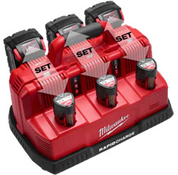 Milwaukee M18 and M12 6-Port Rapid Charging Station