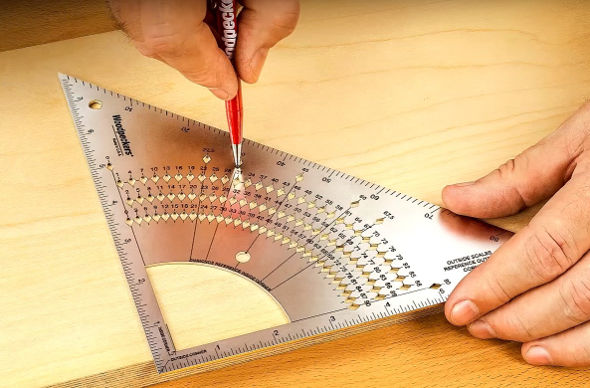 Woodpeckers One Time Tool: 45-90 Stainless Steel Triangles for Marking ...