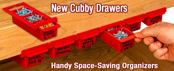 New Woodpeckers Cubby Drawers – Small Undermount Parts Storage Boxes