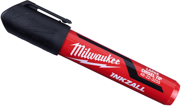 New Milwaukee Inkzall Chisel-Tip Markers, Large and XL